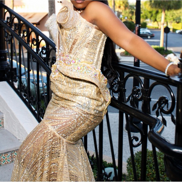 Dresses | 24k Gold Custom Gown | Poshmark